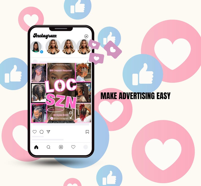 DIY Loc Flyer Editable Flyer Template Instant Download Flyer Loctician ...