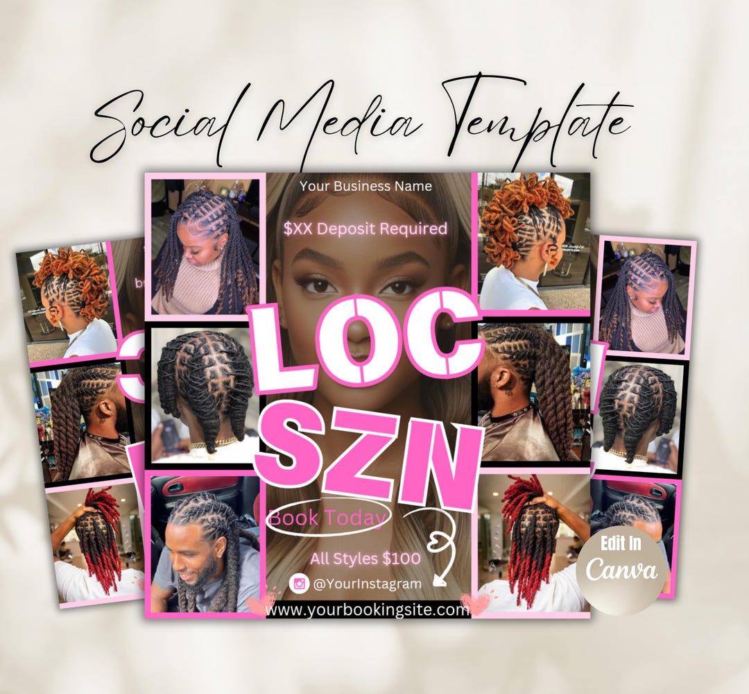 DIY Loc Flyer Editable Flyer Template Instant Download Flyer Loctician ...