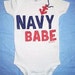 Navy Baby Navy Babe Bodysuit Nautical Baby Baby Girl One | Etsy
