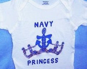 Navy Baby Navy Babe Bodysuit Nautical Baby Baby Girl One | Etsy