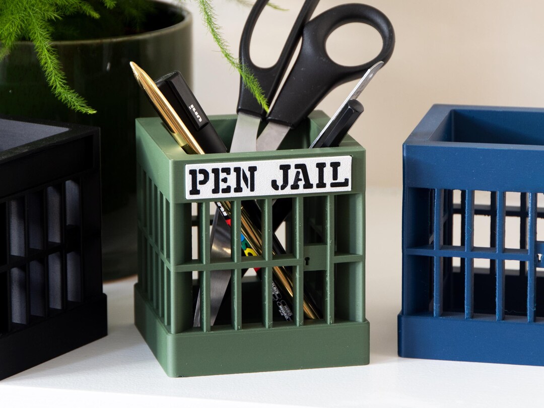 Jail Cell Pen Pot, Storage Pot for Stationery, Pens and Pencils, Pencil ...