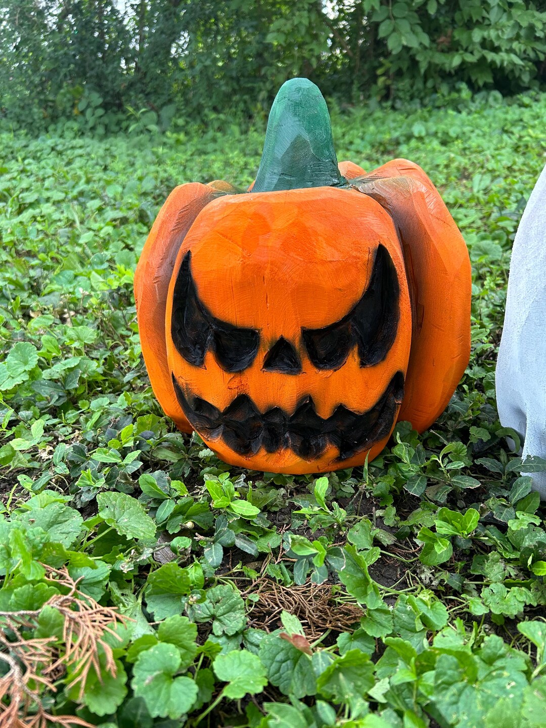 Chainsaw Carved Pumpkinl Fall Porch Decor L Halloween Decor L Chainsaw ...
