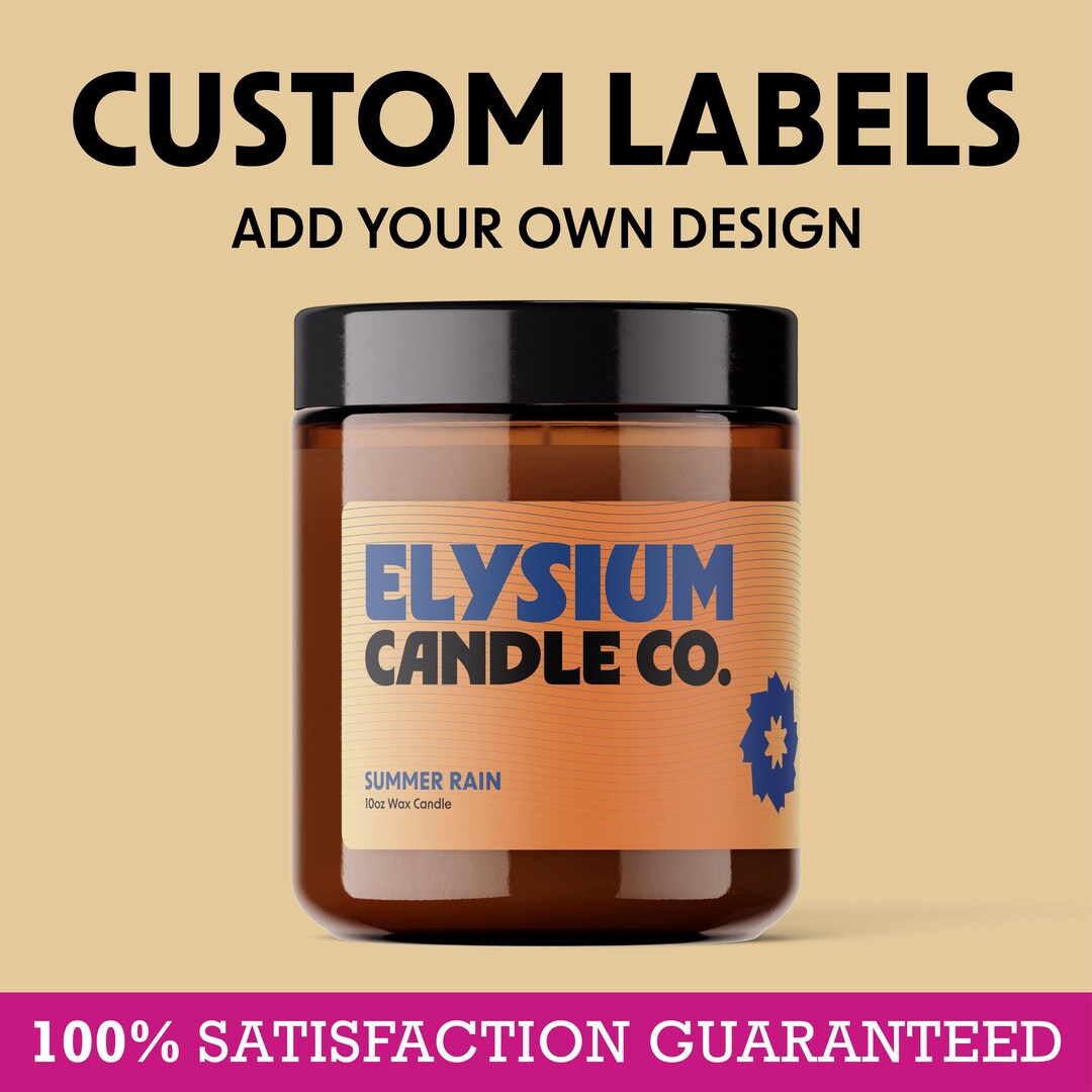 Custom Candle Jar Labels, Your Logo Here, Personalized Candle Stickers ...