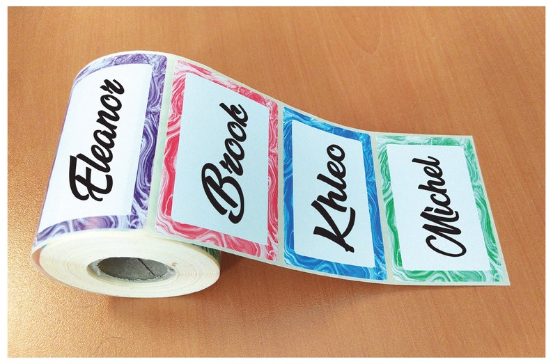 Retro Hello My Name is Stickers, 5 Colors, Badge Labels (400 Pcs) for ...