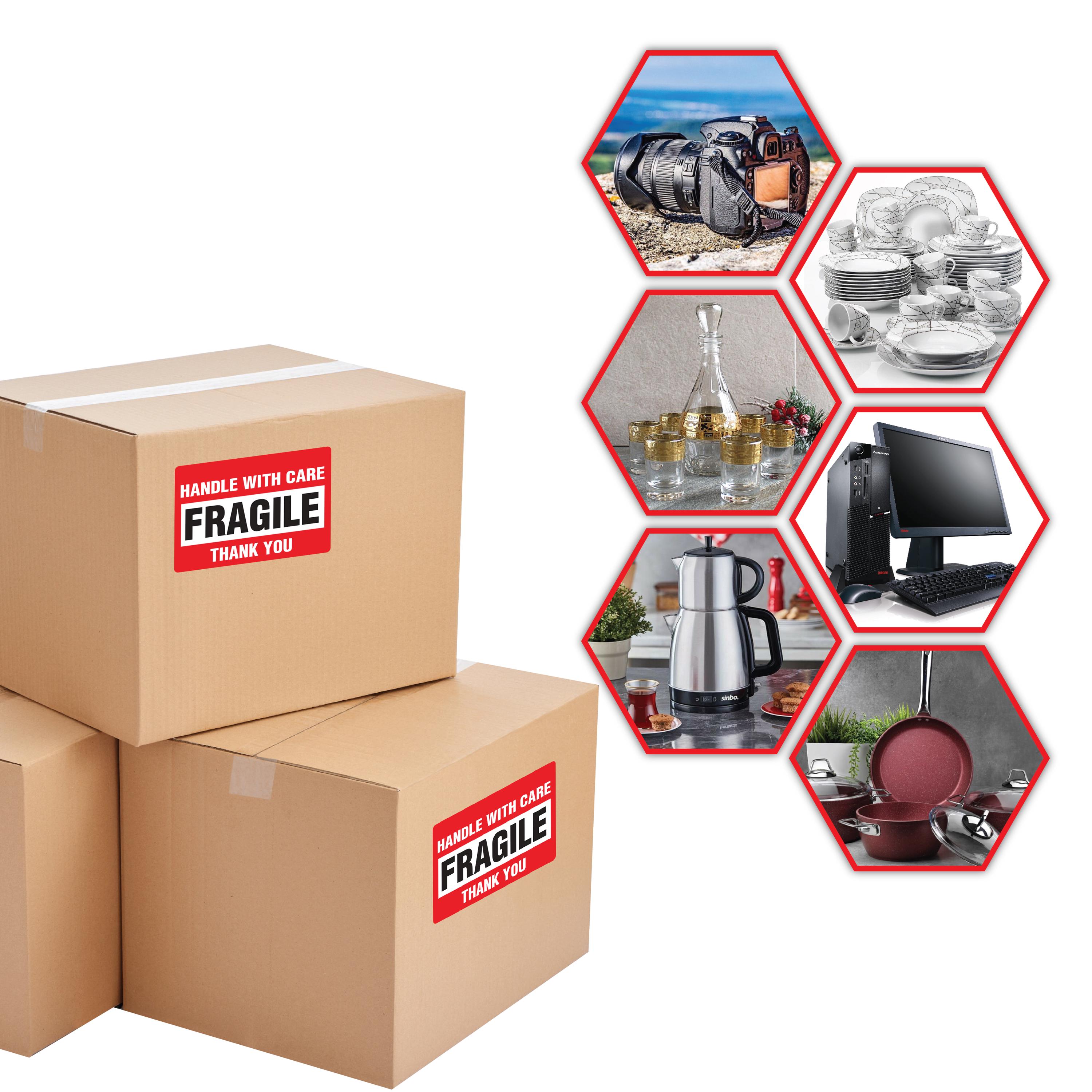 2x3 Inch Fragile Sticker 500 Pcs, Handle With Care Sticker, Labels for ...