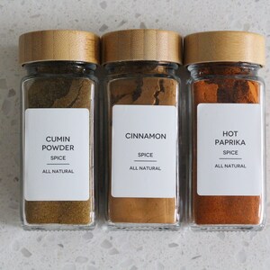 125 Minimalist White Spice Labels, Stickers for Organizing Pantry Food ...