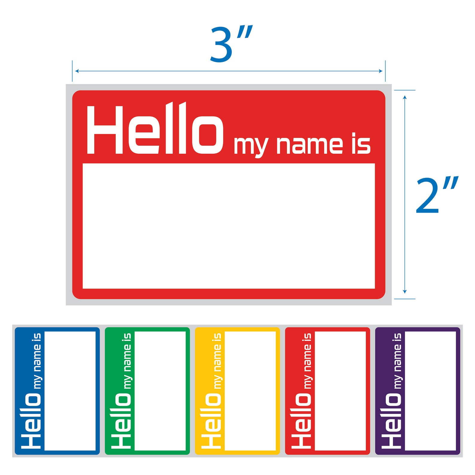 400 Pcs Hello My Name is Name Tags Rectangle Stickers, Badge Labels for ...