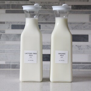 20 Minimalist Labels for Milk & Drinks, Dairy Labels for Refrigerator ...