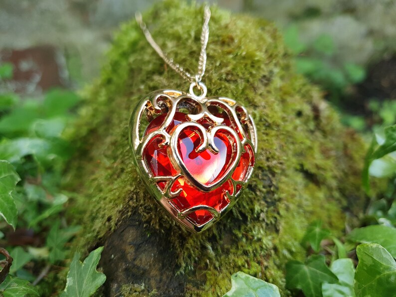 The Legend of Zelda Heart Container Necklace Zelda Heart Video Game ...