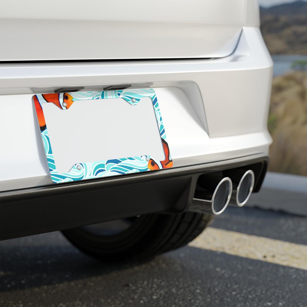 Clownfish Metal License Plate Frame, Gifts for Aquarium Hobbyists ...