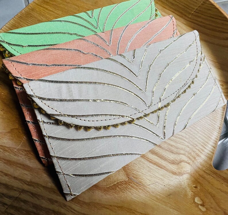 Set of 6 Fabric Envelopes,wedding Favor,indian Wedding Envelopes,diwali ...