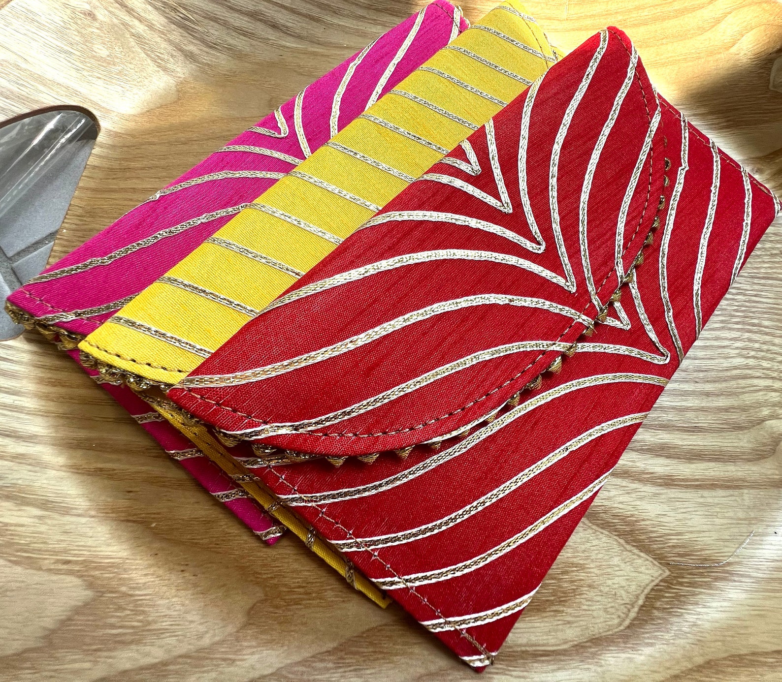 Set of 6 Fabric Envelopes,wedding Favor,indian Wedding Envelopes,diwali ...