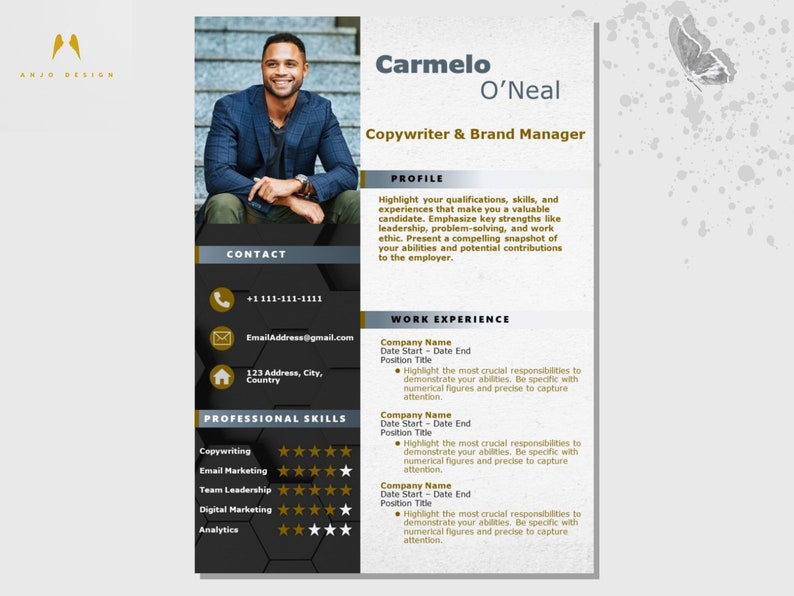 Modern Professional Resume Template With Powerpoint | Resume Builder ...