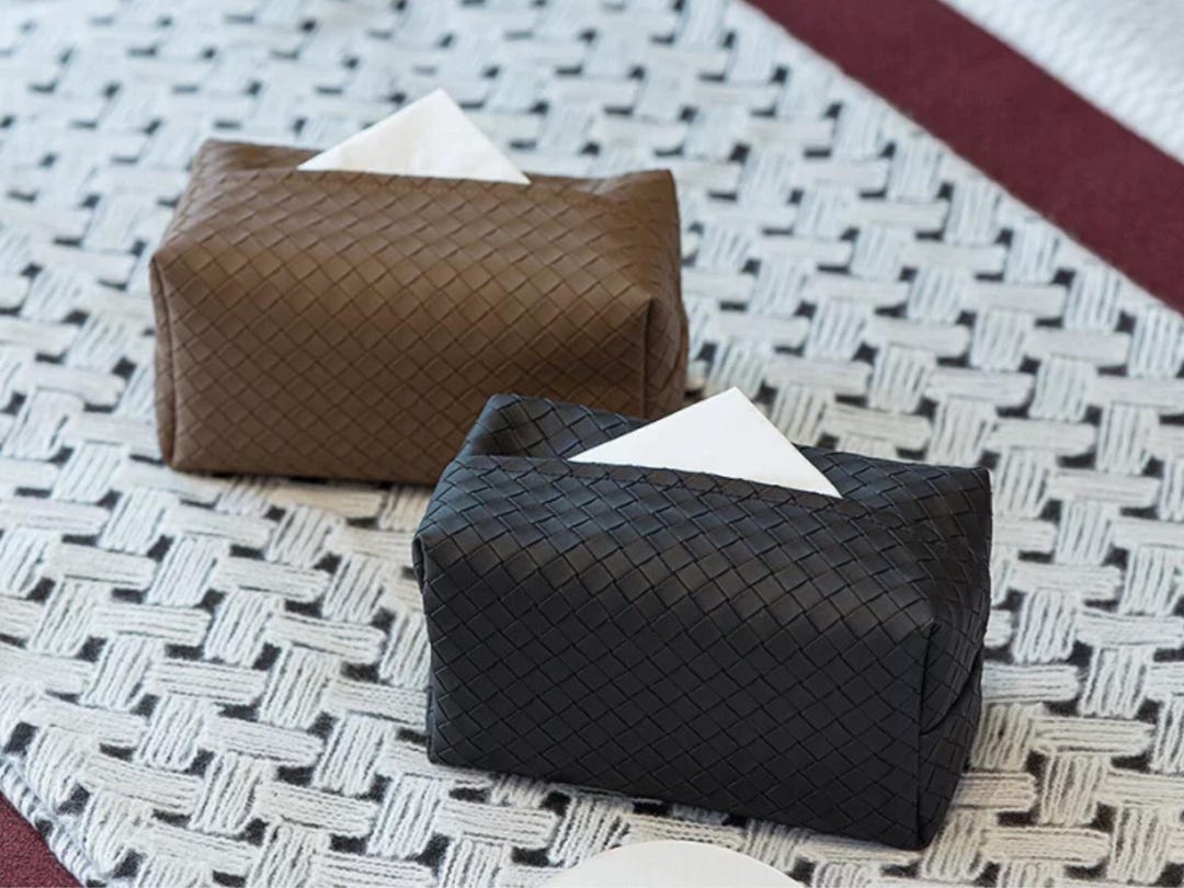 High-end Imitation Leather Tissue Box, 17x9x8cm Tissue Cover Box Cover ...