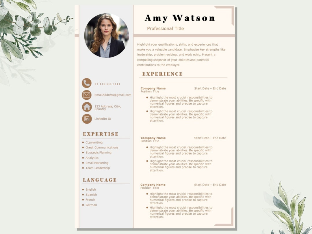 Modern Professional Resume Template With Powerpoint | Executive Resume ...