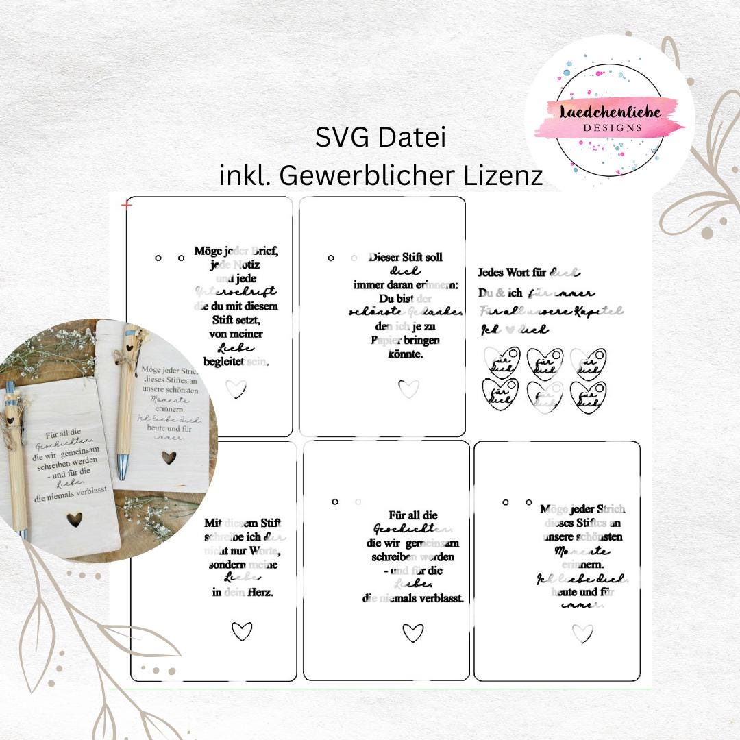 SVG Ballpoint Pen Laser Love Digital File From Hearts - Etsy