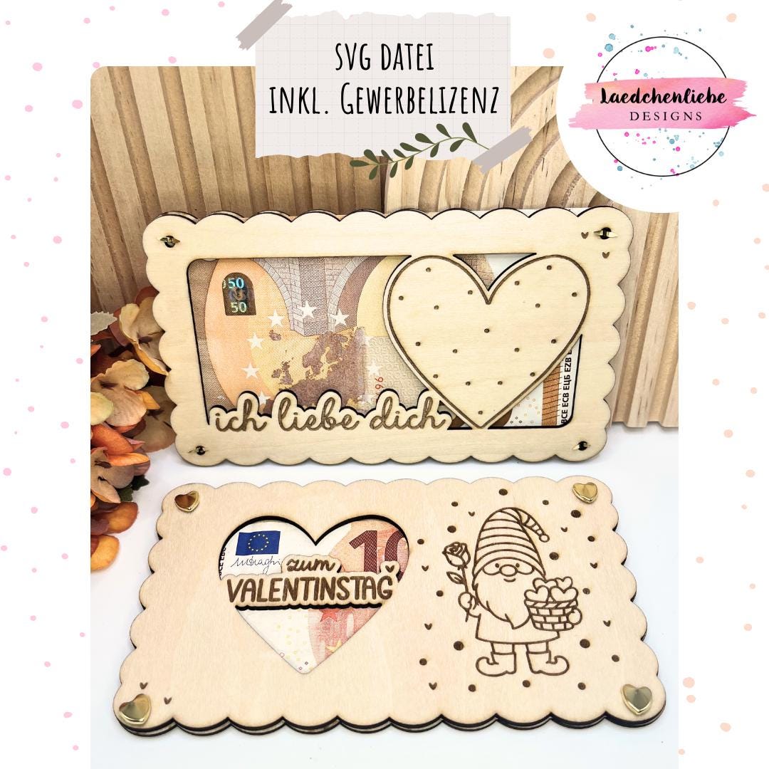 SVG File for Money Gift Laser File • Valentine's Day • Wish Fulfiller ...