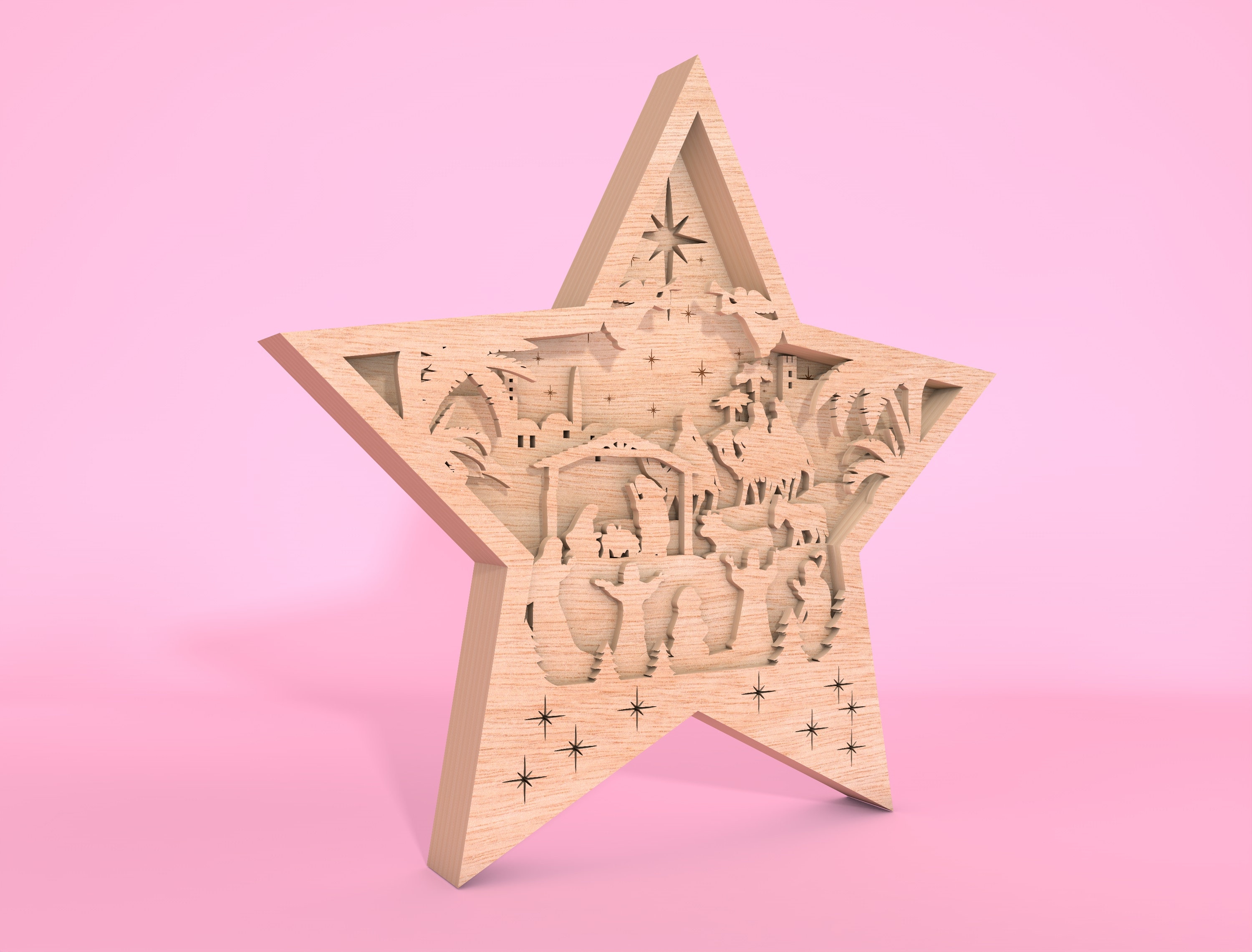 Multilayer Christmas Nativity Scene 3D Digital Files SVG , Multilayer ...