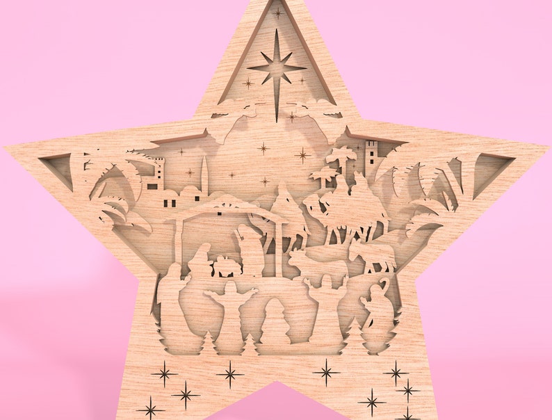 Multilayer Christmas Nativity Scene 3D Digital Files SVG , Multilayer ...
