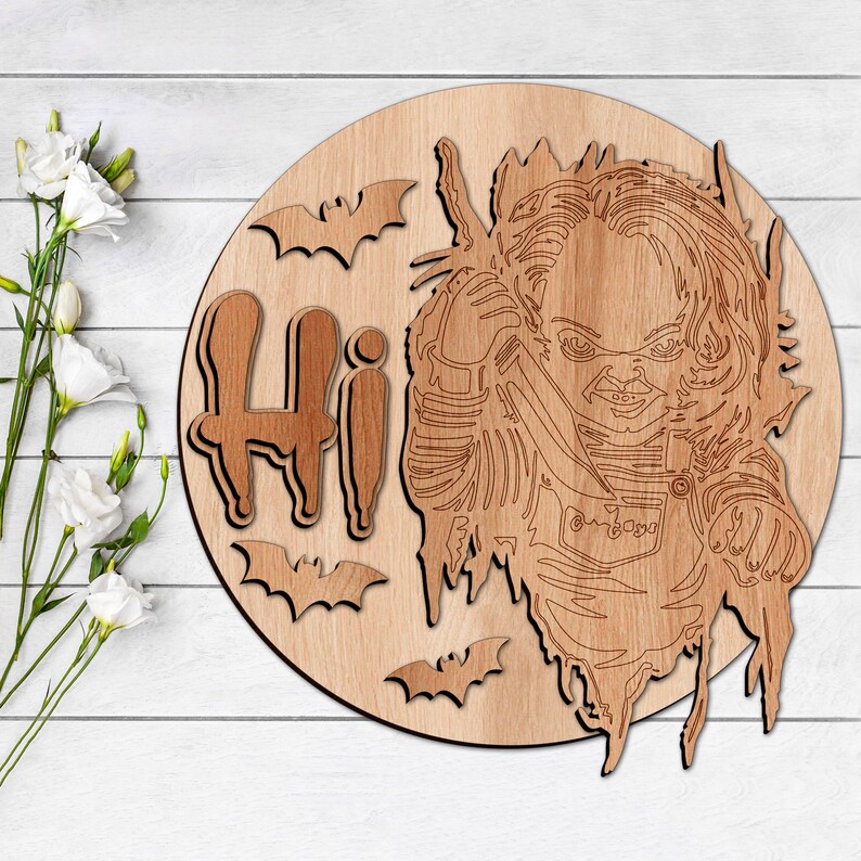 Horror Character Door Sign Svg ,scary Front Svg, Horror Door Sign Svg ...