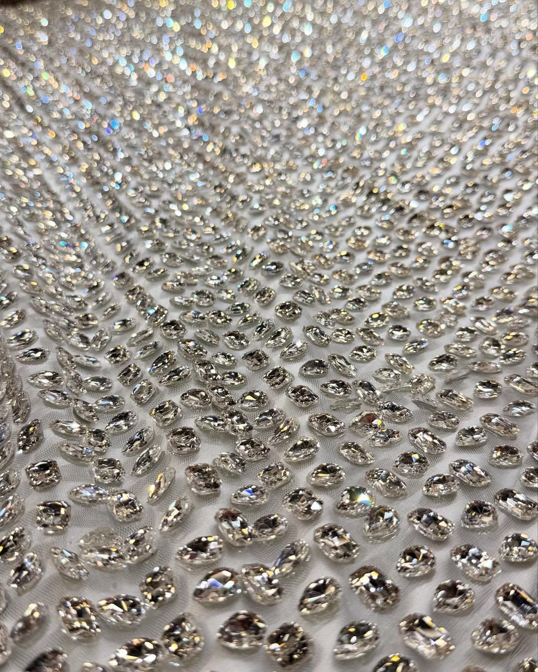 Crystal Embellished Tulle Fabric: Luxury Wedding & Couture Gowns - Etsy