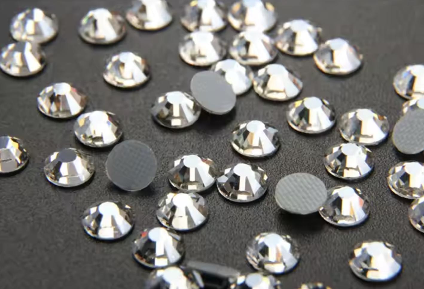 16-facet Austrian Glass Rhinestones: Clear Hotfix Crystals - Etsy