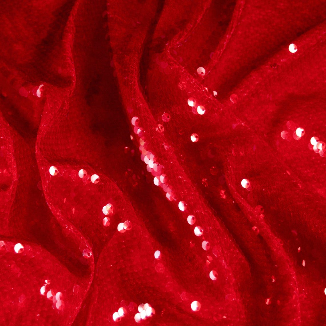 Crimson Red Sequin Fabric - 5mm Polyester Sequin Textile - Etsy