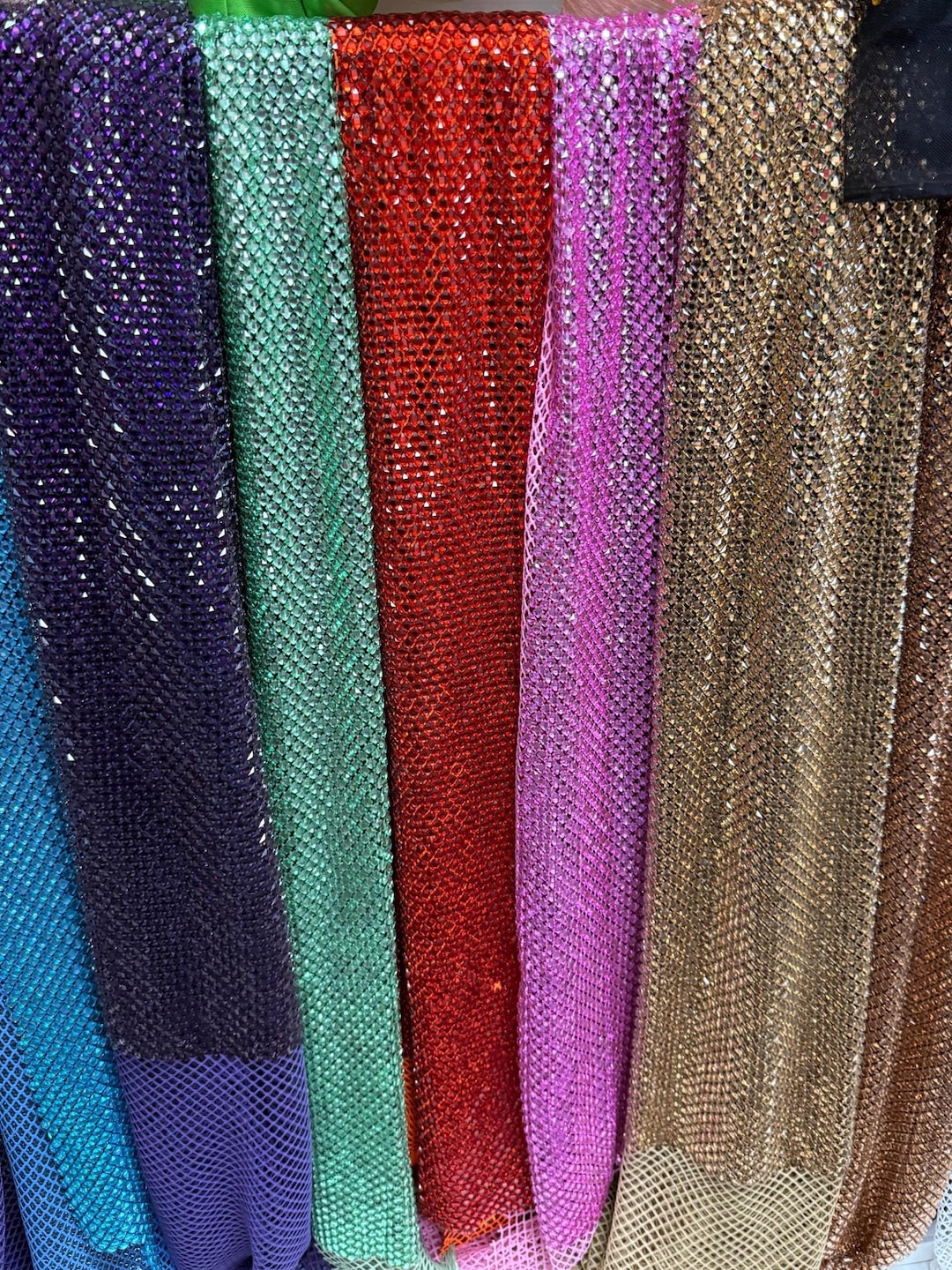 Crystal Embellished Fishnet Fabric – Couture Bridal Eveningwear Mesh - Etsy