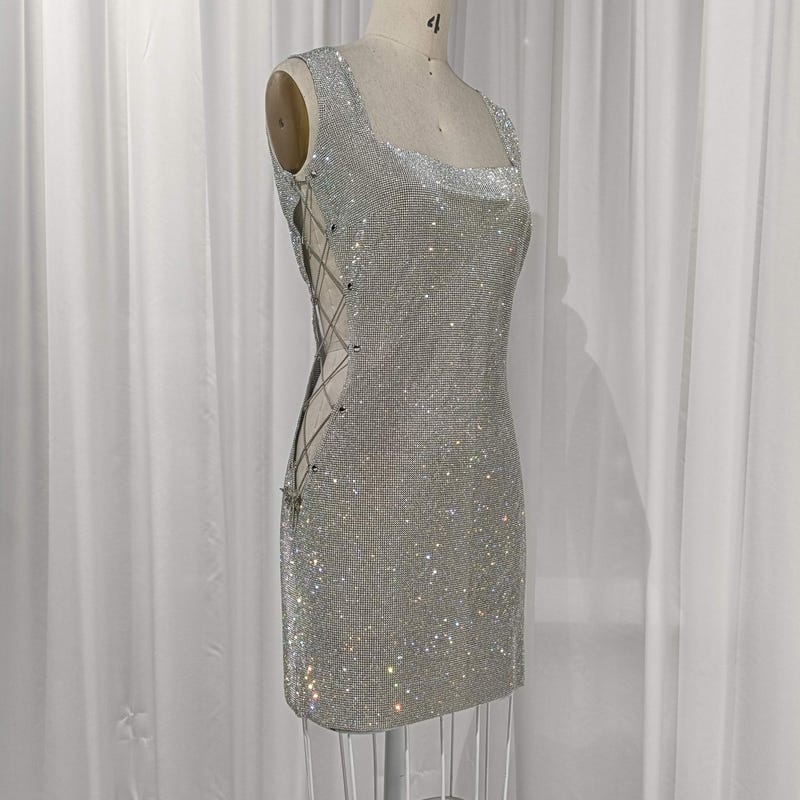 Rhinestone Dress - Etsy