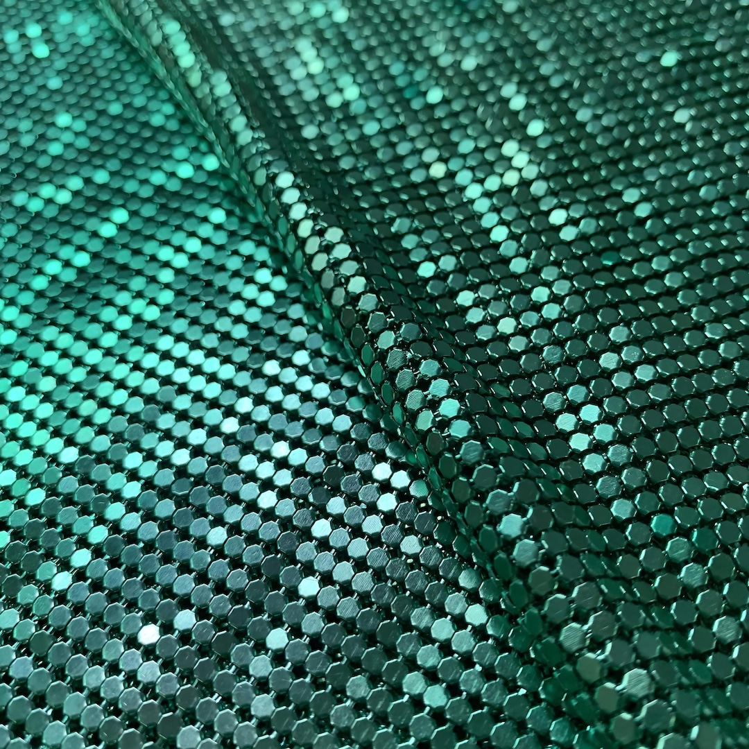 Emerald Green Metal Mesh Chainmail Fabric - Etsy