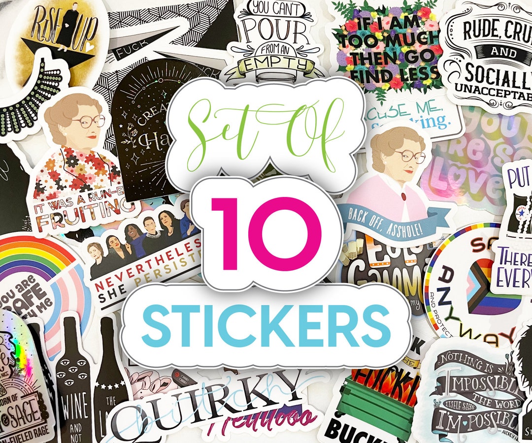 Set of 10 Stickers Your Choice, Sticker Section Only Mix and Match ...