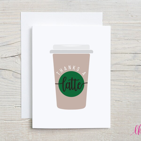 Thanks a Latte - Etsy