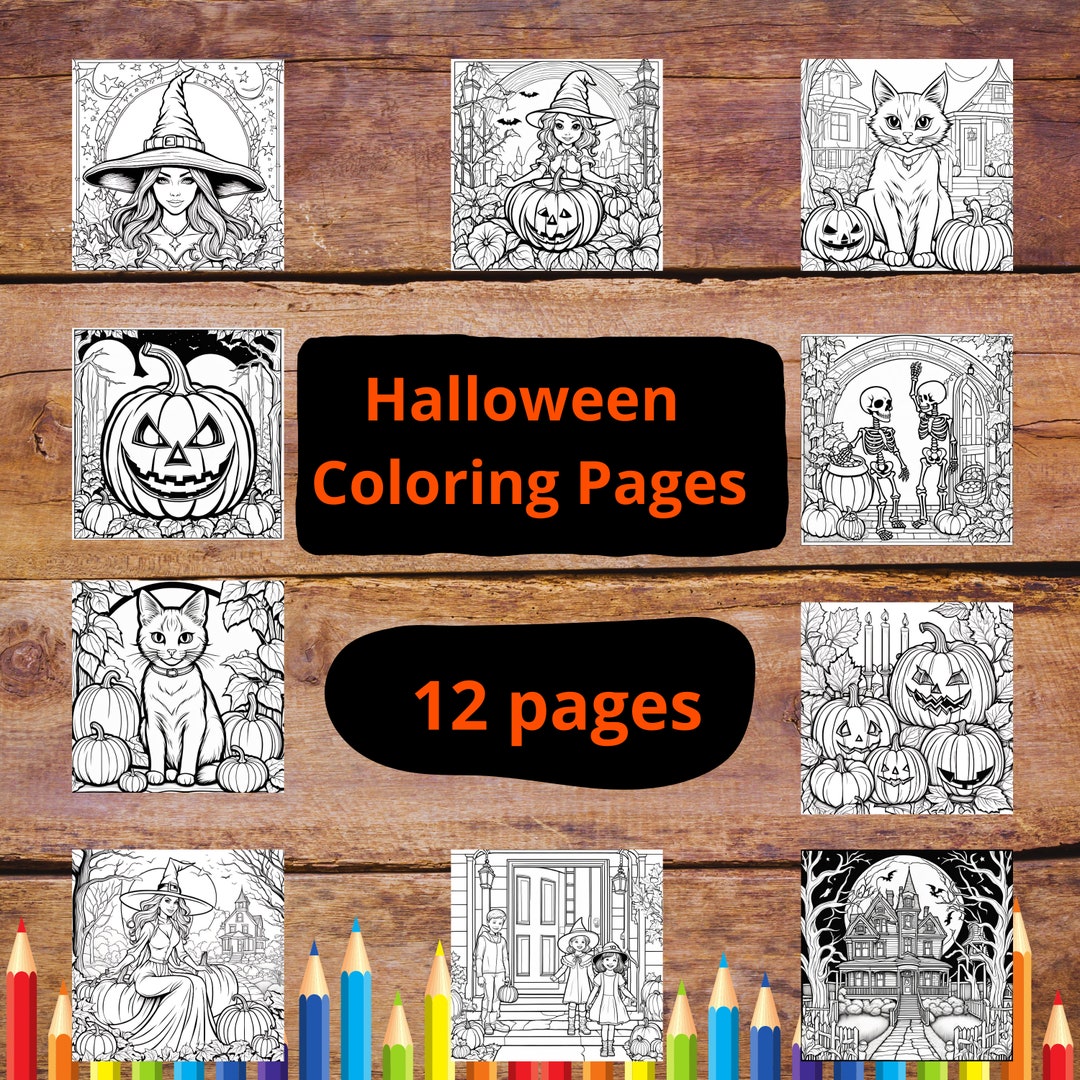 Halloween Coloring Pages, Spooky Coloring Pages for Kids and Parents ...