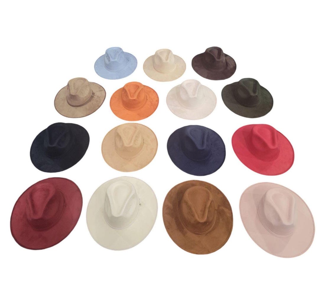 Mexican Hat. FEDORA Model. Size M and L. Hat With a Flat Brim. Suede ...