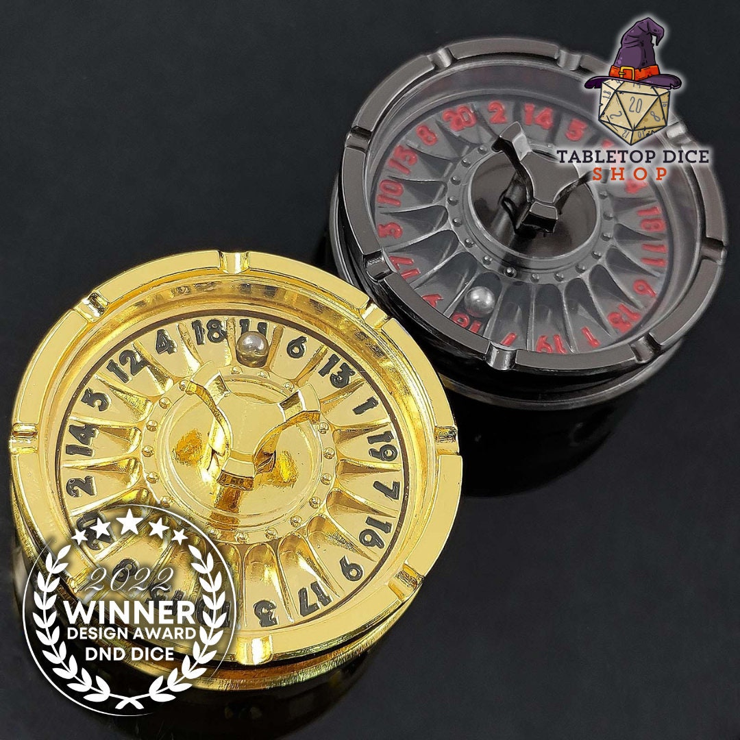Gold DND Dice Roulette Spinner Metal D20 Roulette Spinner Gift RPG Gift ...