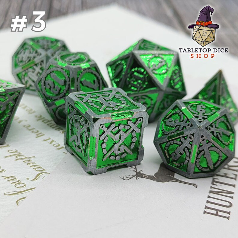 Sword Metal DND Dice Set Polyhedral Dice Set D20 Dice Set D20 D12 D8 D6 ...