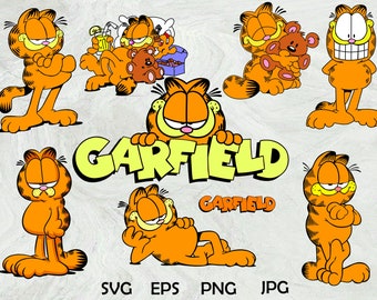 Garfield Svg - Etsy