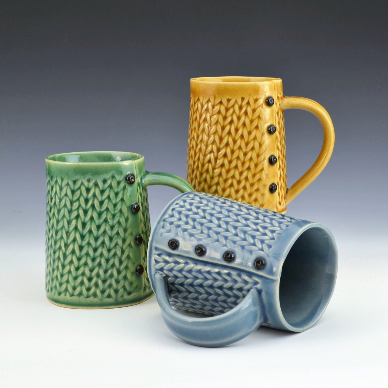 Knitted Mug Handmade Ceramic Mug MADE to ORDER - Etsy