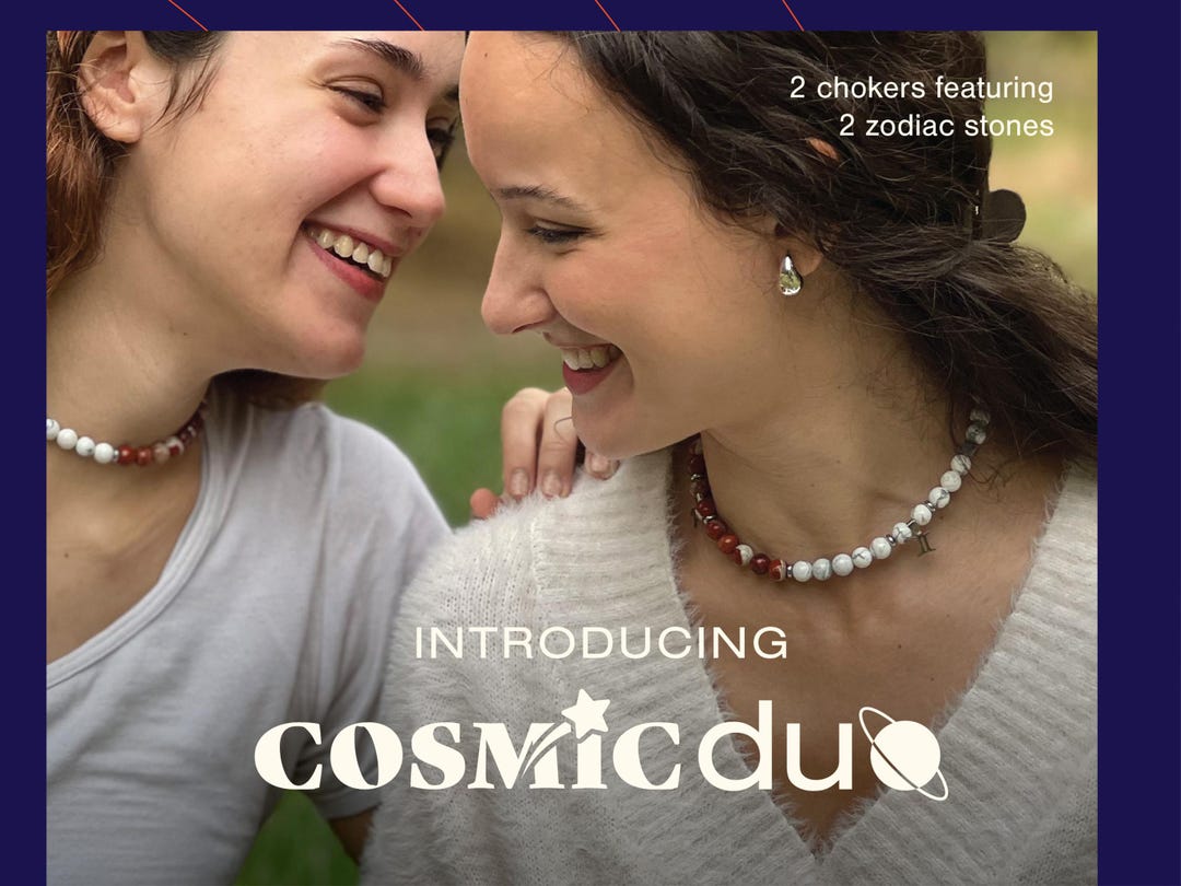 Personalized Cosmic DUO Choker Set - Custom Astrology Necklace for ...