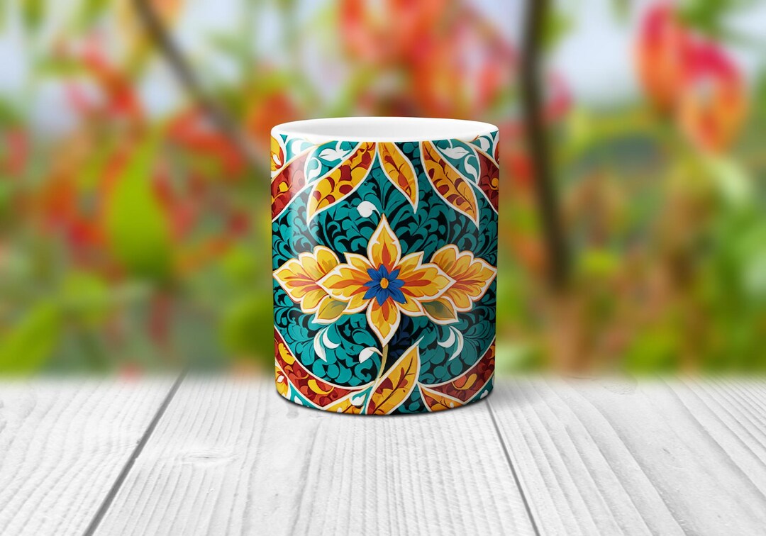 Malaysian Authentic Batik Style Mug Batik Design, Batik Art 11oz, 15oz ...