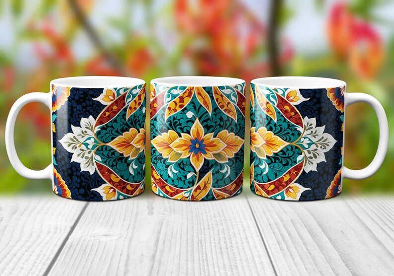 Malaysian Authentic Batik Style Mug Batik Design, Batik Art 11oz, 15oz ...