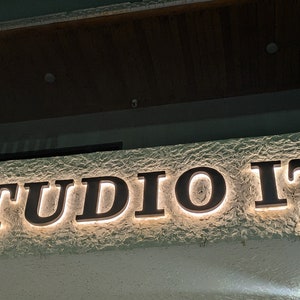 Custom 3D Backlit Metal Sign: LED Halo Lit Channel Letters - Etsy