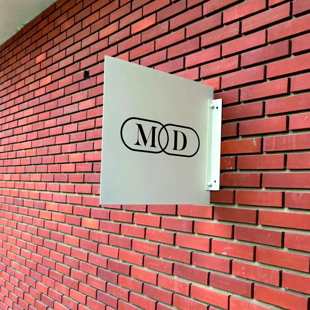 Customizable Square Blade Sign: Aluminum Outdoor Hanging Storefront ...