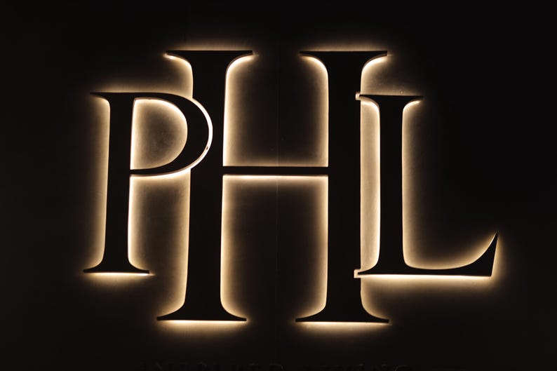 3D Metal Letters LED Backlit Sign halo Lit Sign Channel Letters ...