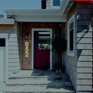 Led House Numbers 3D Metal House Numbers Led Address Sign Address Light ...