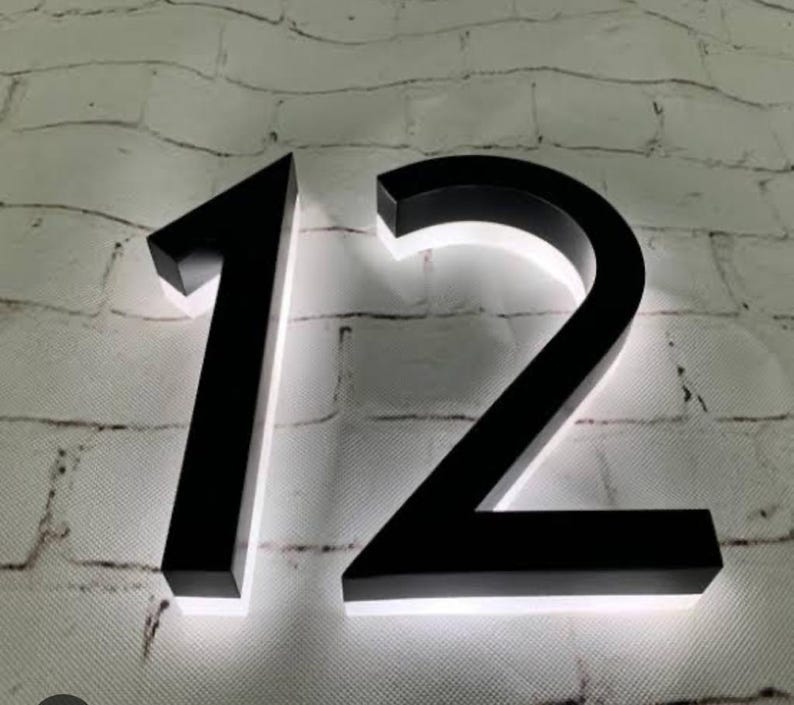 Address Sign |3D Led House Numbers | Metal House Numbers | Custom Led ...