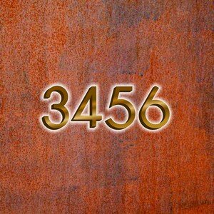 Custom LED Backlit House Numbers: Metal Address Sign - Etsy