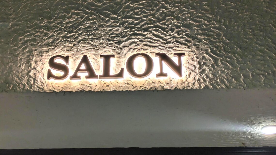 Custom 3D Backlit Metal Sign: Halo Lit, Business Signage - Etsy