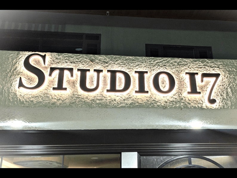 Custom 3D Backlit Metal Sign: Halo Lit, Business Signage - Etsy