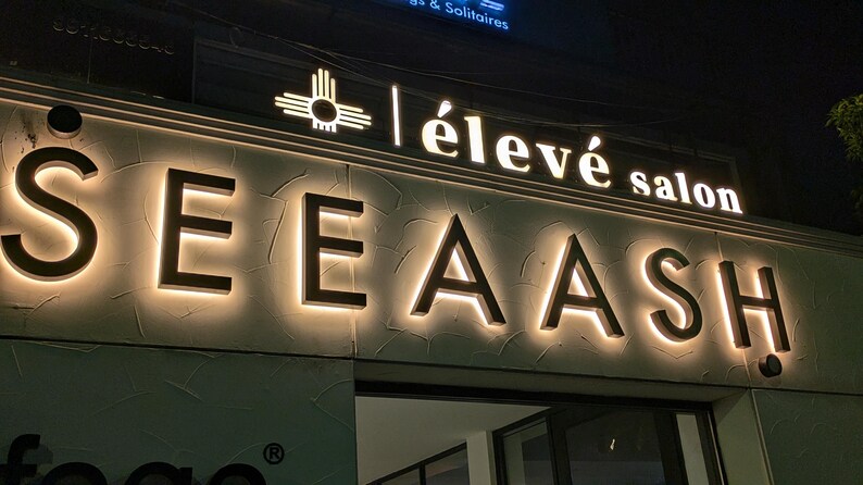 Custom 3D Backlit Sign Metal Backlit Sign Led Sign 3D Metal Led Letters ...